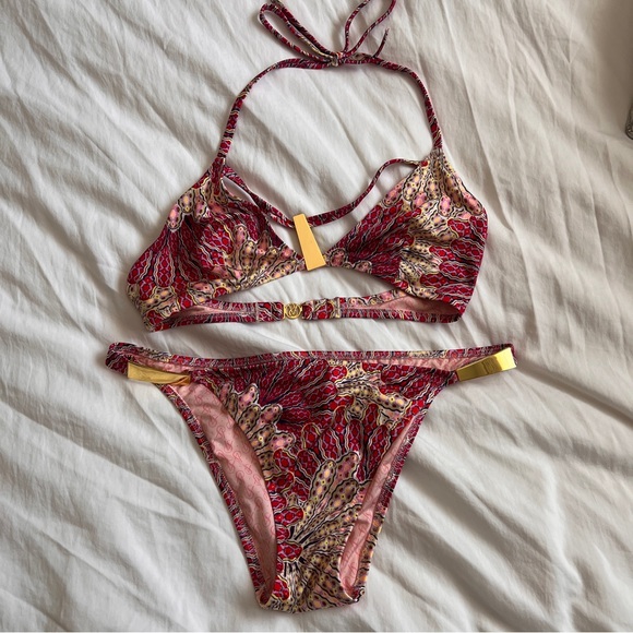 Victoria's Secret | Swim | Victorias Secret Red Printed Bikini | Poshmark